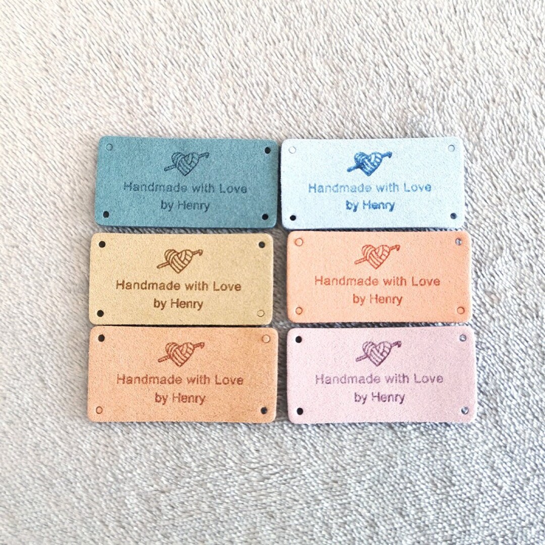 Custom Crochet Tag, Custom Microfiber Handmade Label, Tags for Handmade ...