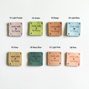 Personalised Square Labels, Custom Crochet Tag, Fabric Label for ...
