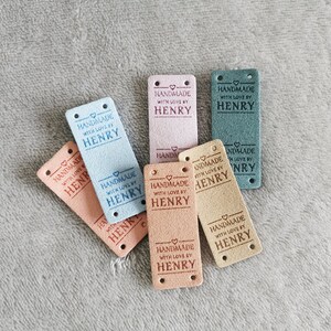 Personalised 48x20mm Rectangle Sewing Labels, Custom Microfiber ...