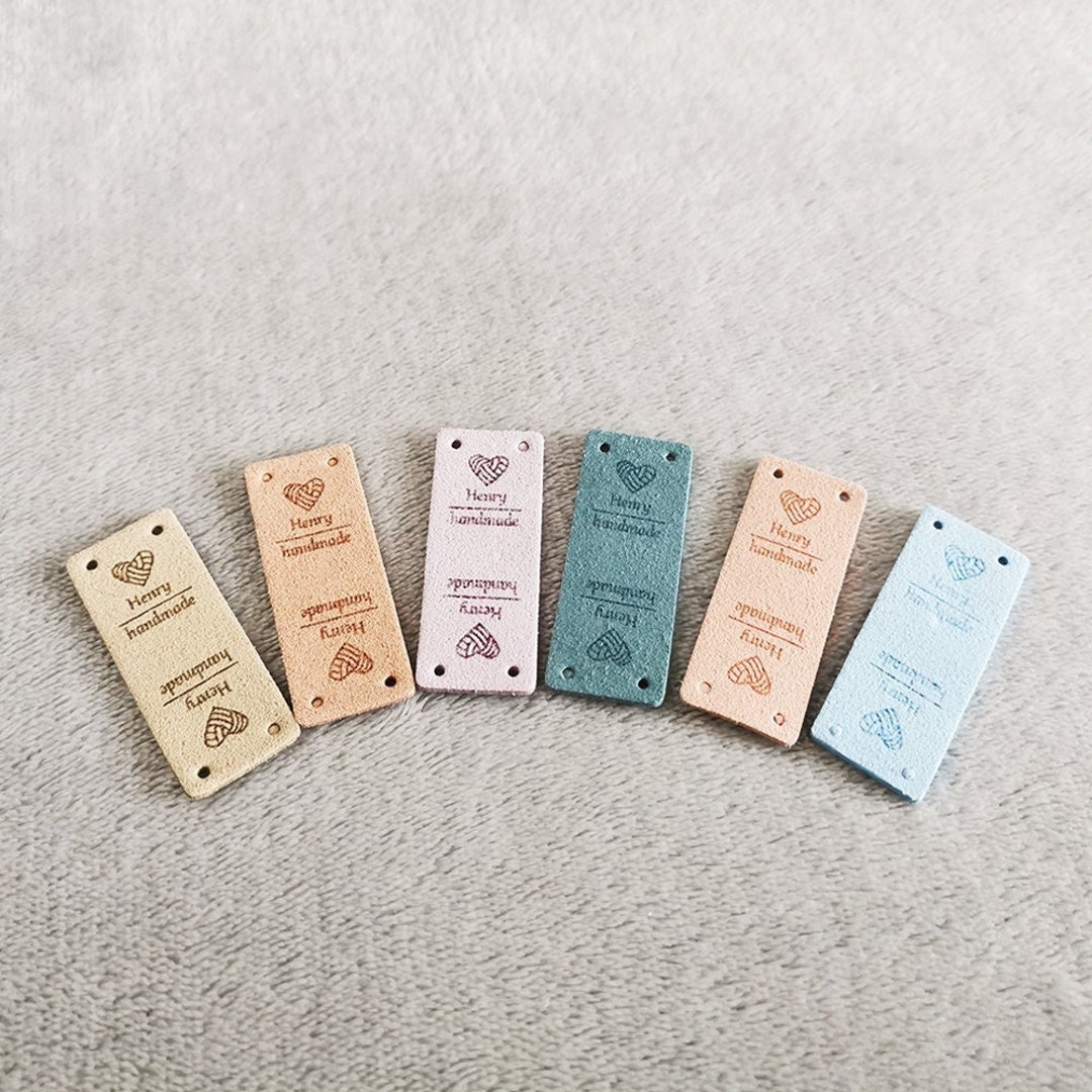 Personalised 48x20mm Rectangle Sewing Labels, Custom Microfiber ...