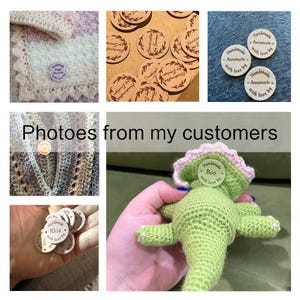 Personalised Crochet Tags, Crochet Tag Custom, Fabric Label for ...