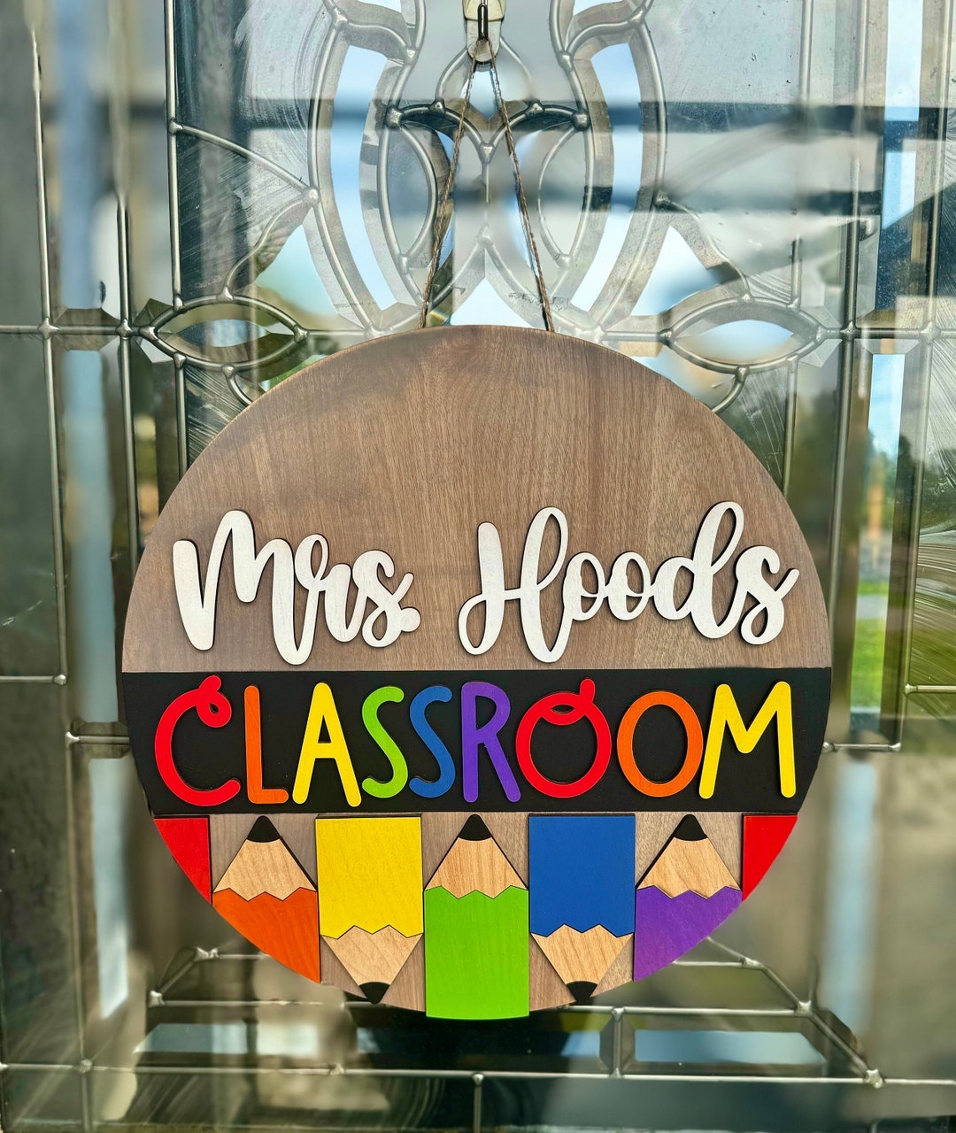 Personalized Teacher Name Door Sign, Teacher Gifts, Teacher Birthday ...