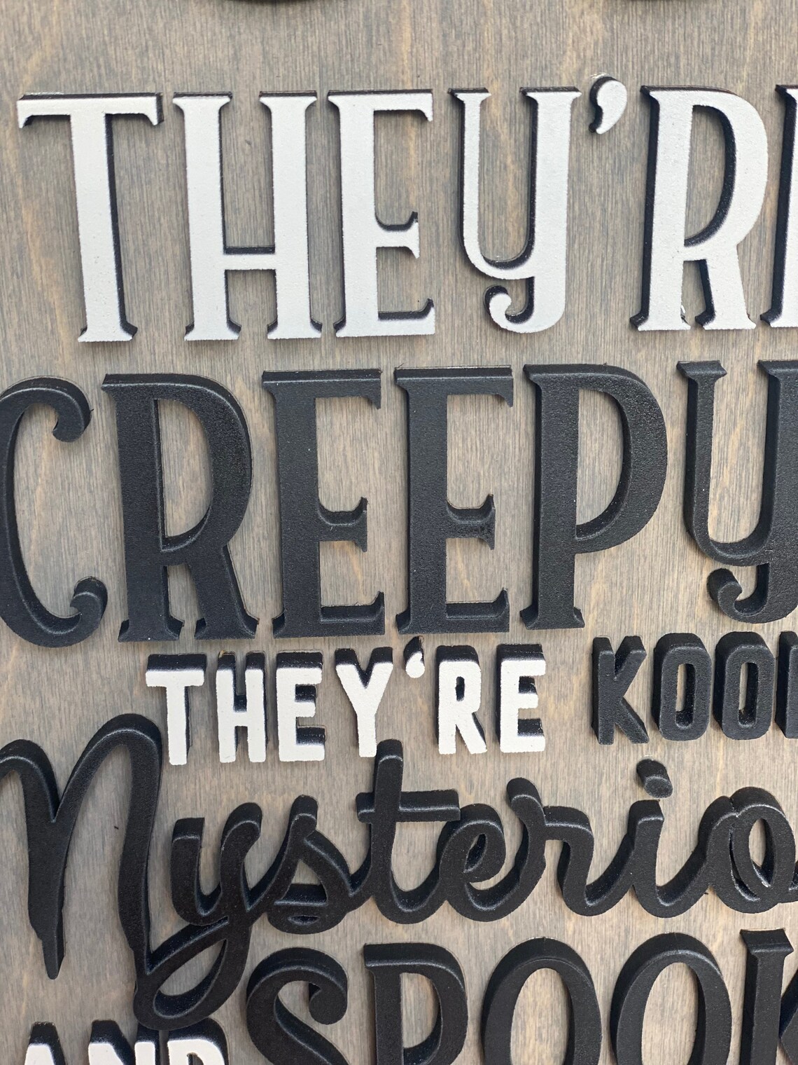 Custom Last Name Halloween Sign Theyre Creepy & Theyre - Etsy