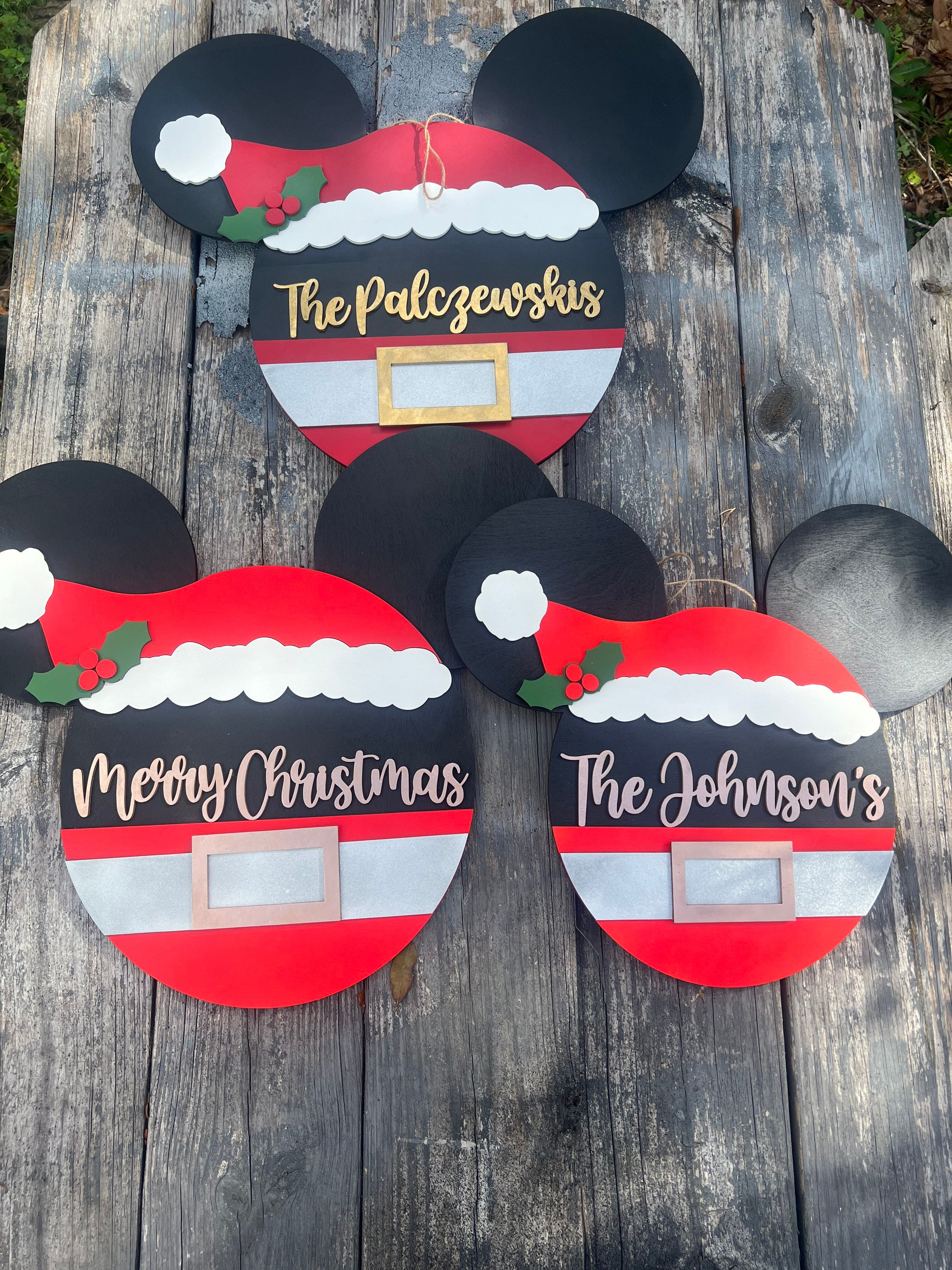 Christmas Mickey Mouse Inspired Custom 3D Door Hanger - Etsy