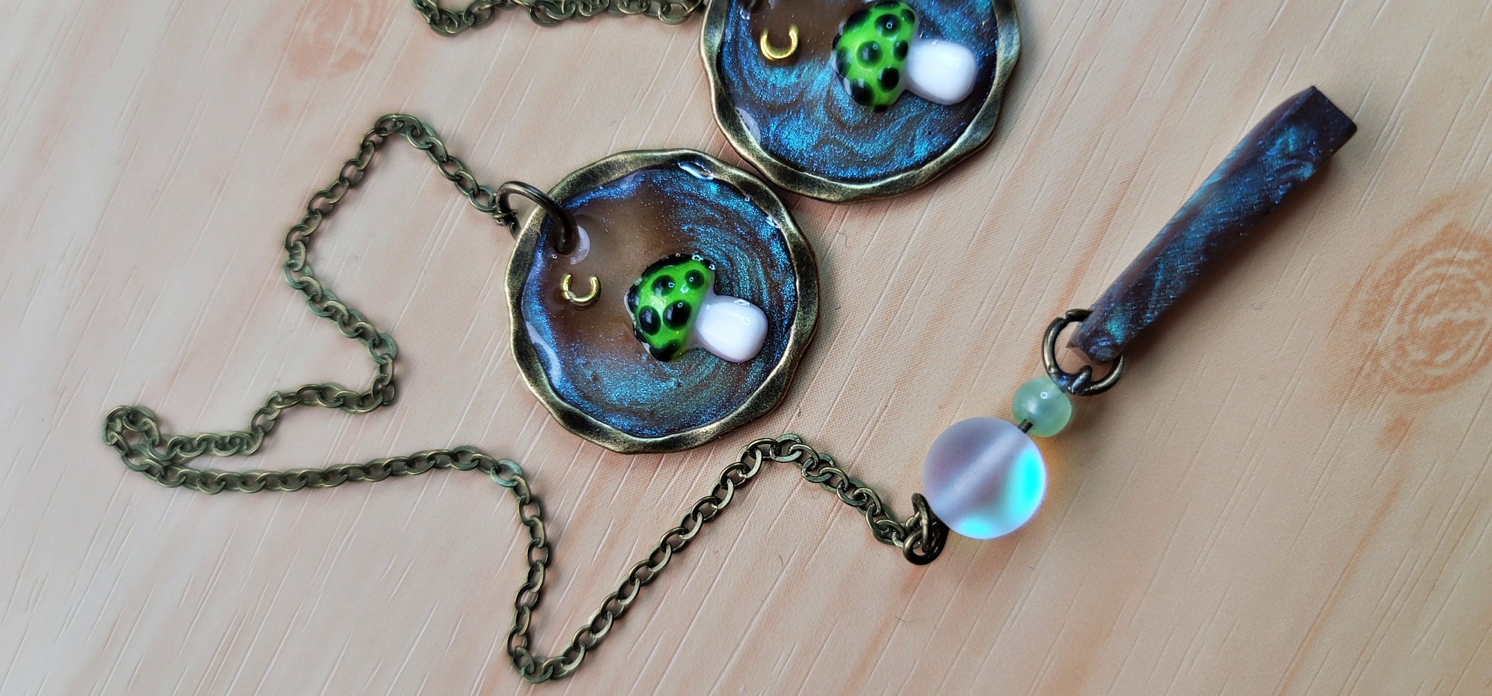 Green Mushroom Ear Weights, Mystical Ear Hangers, Shroom Ear Weight ...