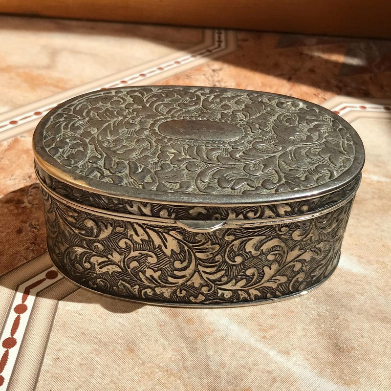 Pewter Jewelry Box - Etsy