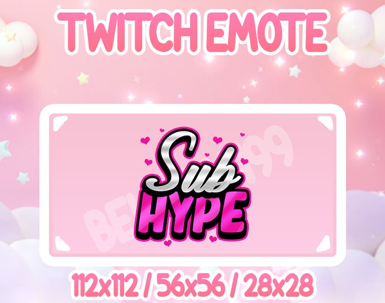 Twitch Emote SUB HYPE | Etsy