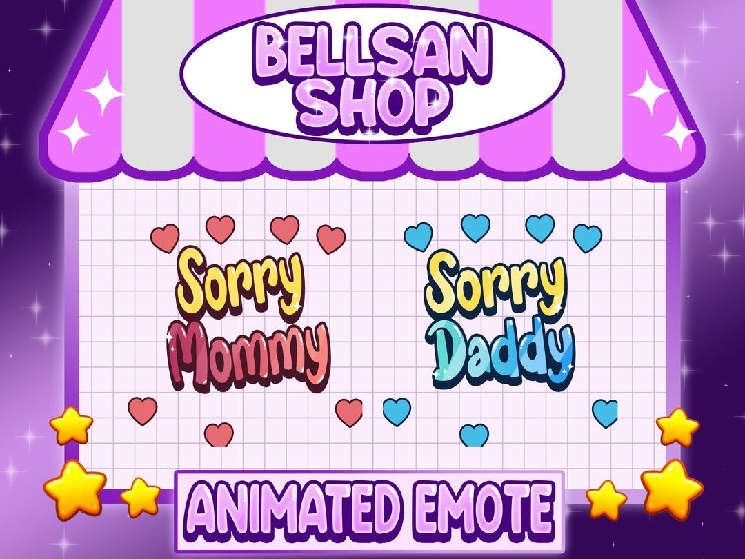 ANIMATED EMOTE - Sorry Mommy and Sorry Daddy / Cute Static + Animated ...