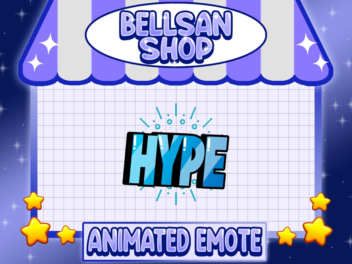HYPE TWITCH EMOTE / Animated Emote / Static Emote / Blue - Etsy