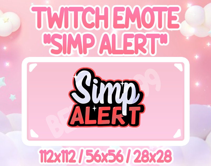 Twitch Emote SIMP ALERT | Etsy