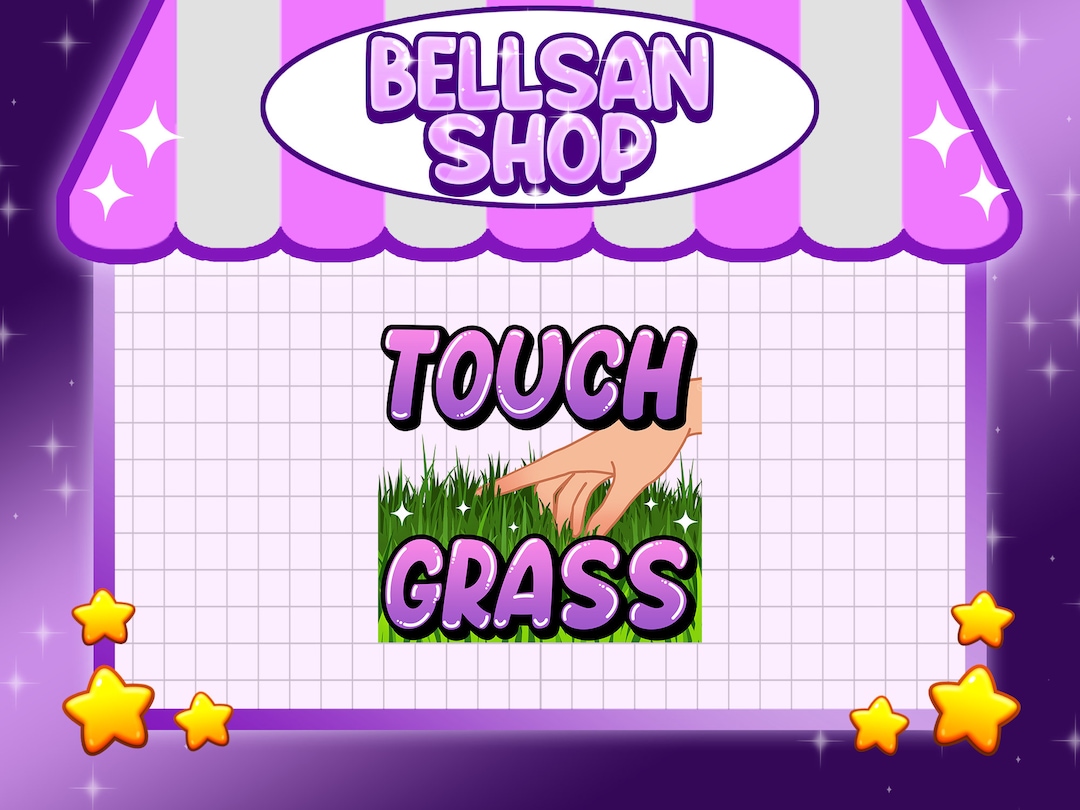 Touch Grass Emote: Purple Meme, Twitch/discord Streamer (digital ...