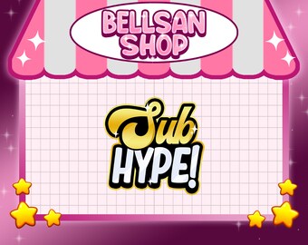 ANIMATED STATIC EMOTE Sub Hype, Animated Sub Hype Emote, Sub Hype ...