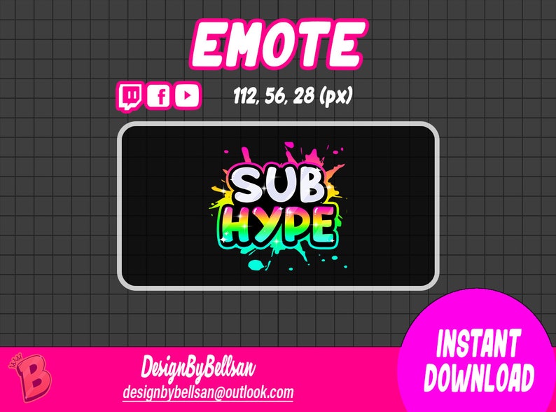 Twitch Emote SUB HYPE - Etsy