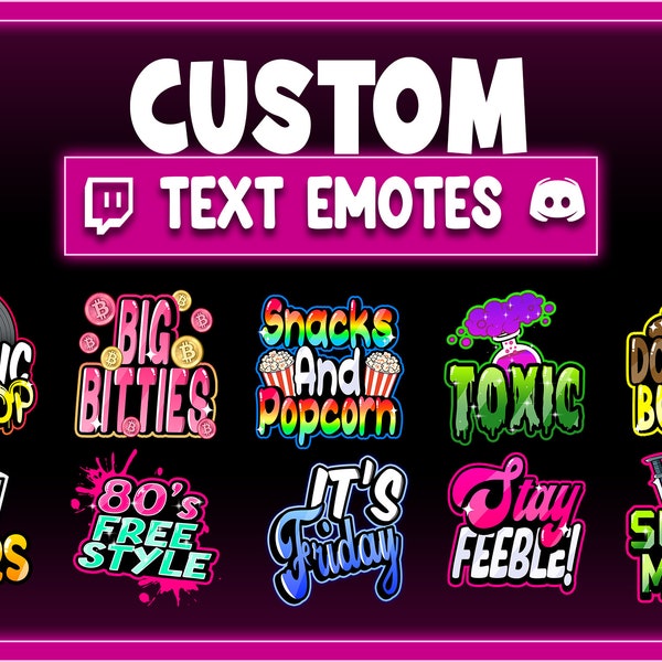 Custom Word Emote - Etsy