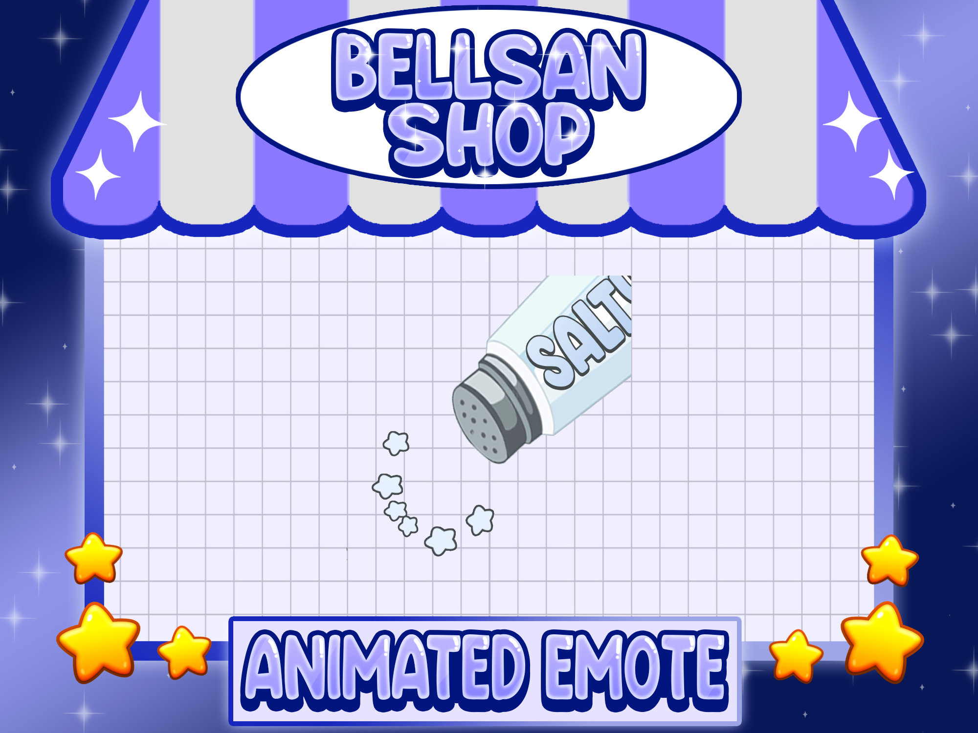 ANIMATED EMOTE Salty / Salt Shaker / Salty Emote / Static Animated ...