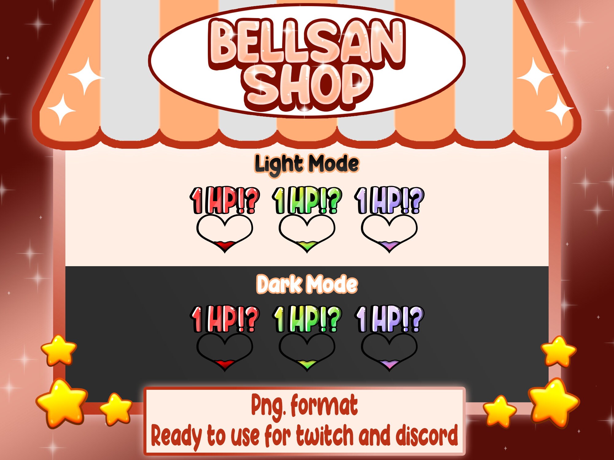 1 HP EMOTE Red / Twitch Emote / 1hp / Discord and Twitch Emote / RED ...