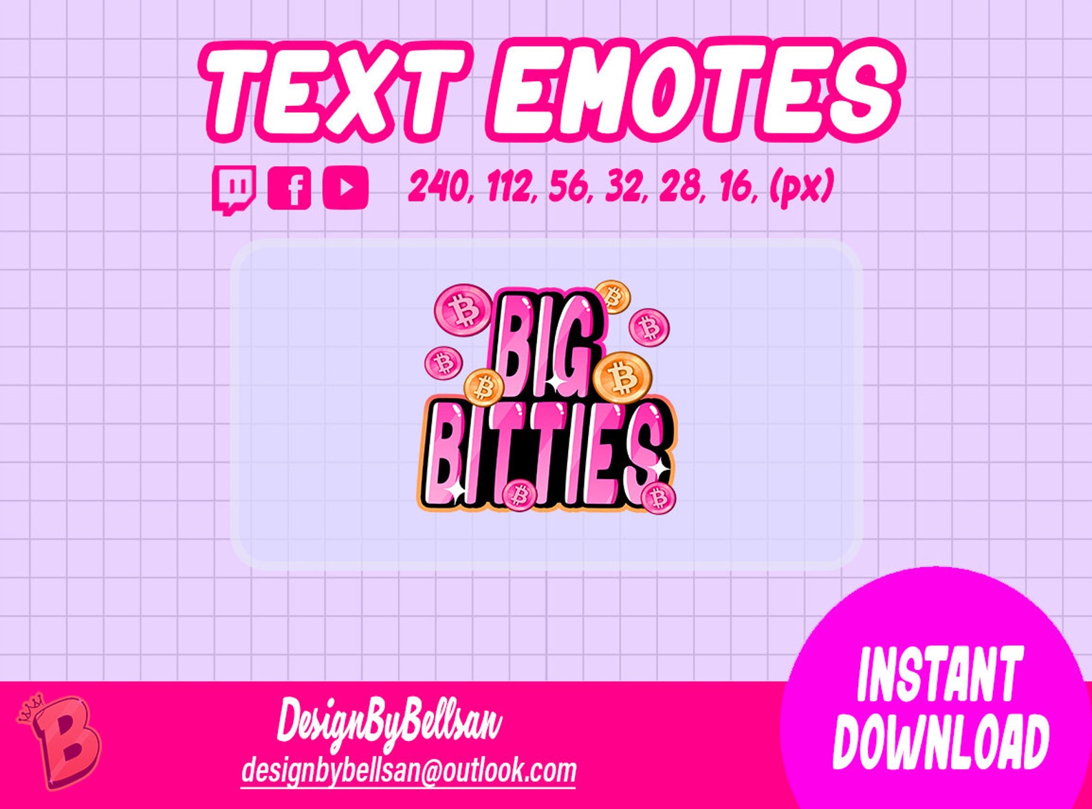 Twitch Emote BIG BITTIES - Etsy Finland