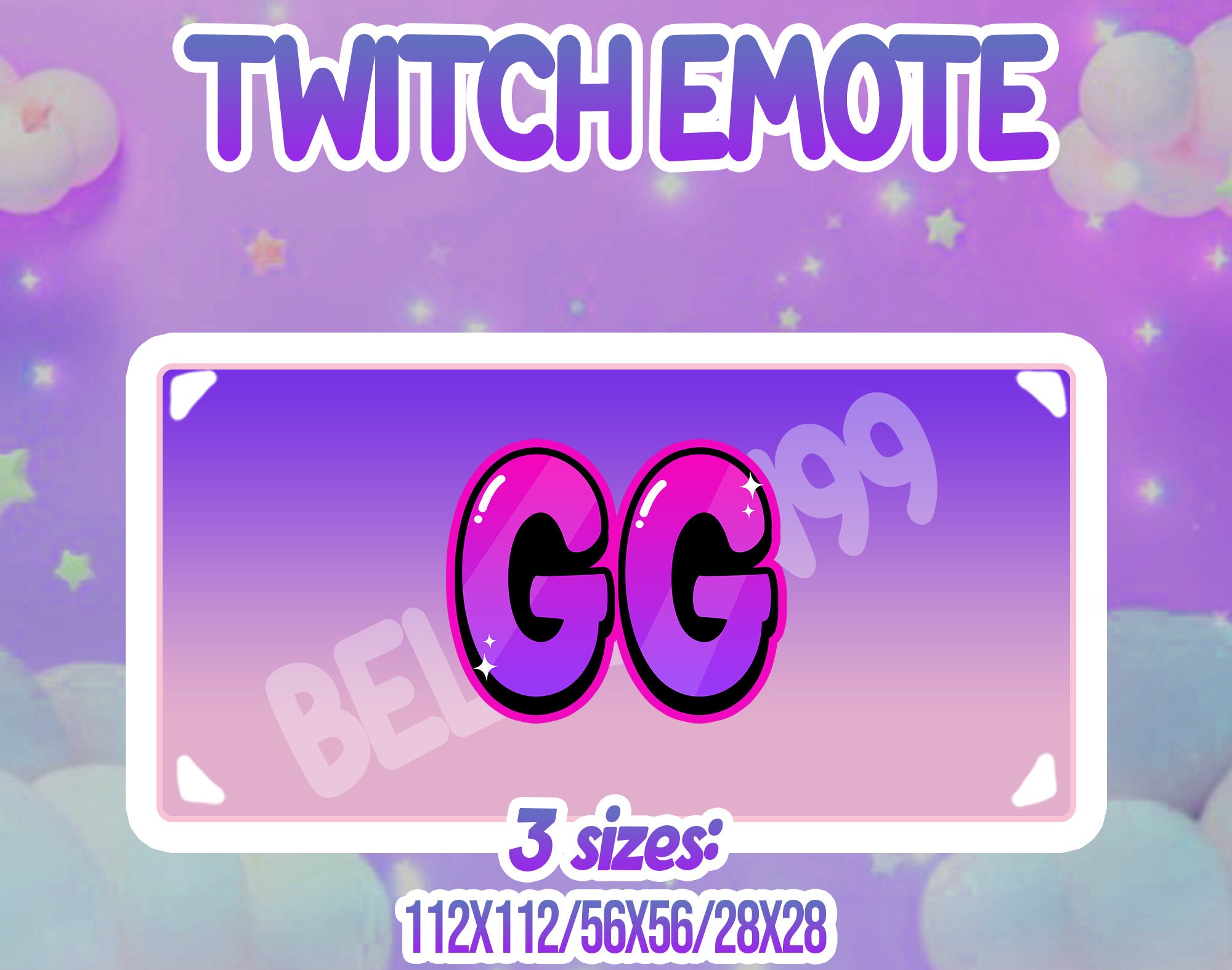 Twitch Emote GG | Etsy