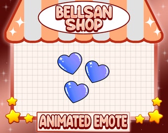 Flying Blue Heart Animated Emote for Streaming, Twitch, Kick, Discord ...