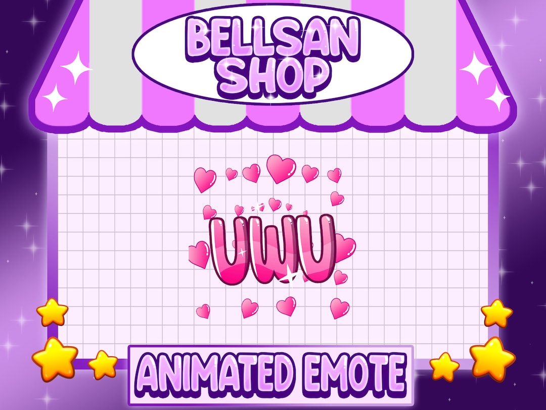 Animated Pink UWU Emote: Kawaii Hearts for Twitch/discord - Etsy