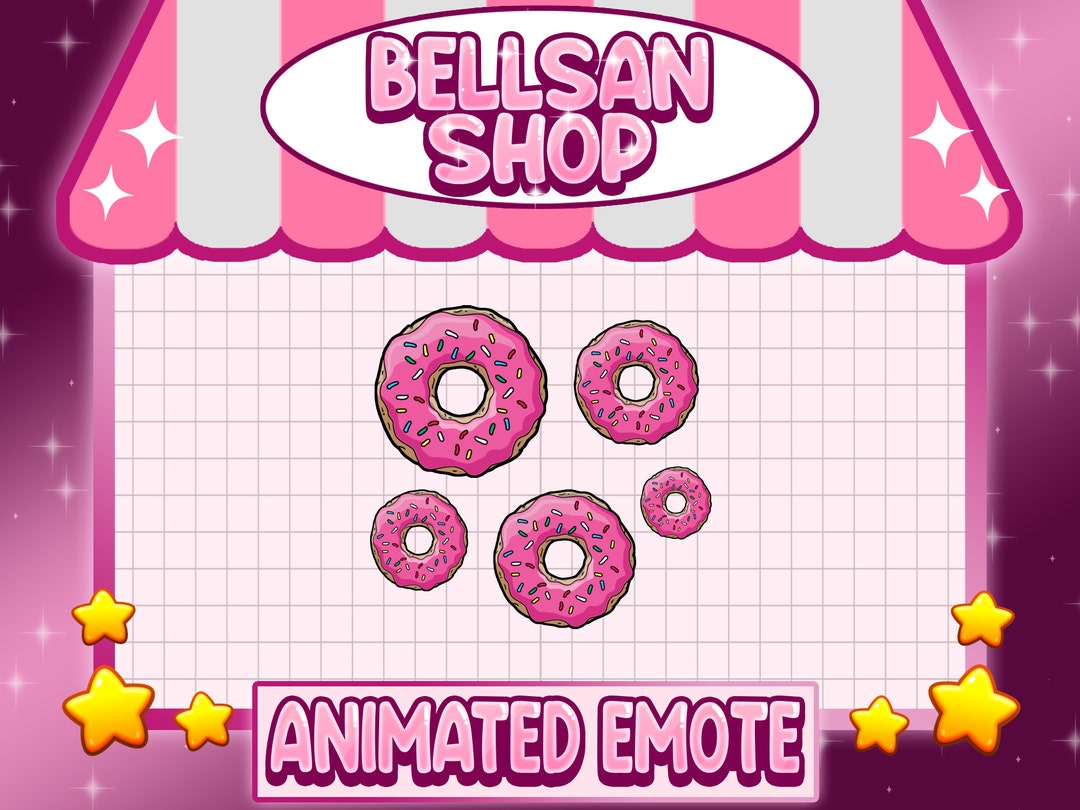 ANIMATED / STATIC EMOTE / Donut Rain / Donuts / Twitch and Discord ...