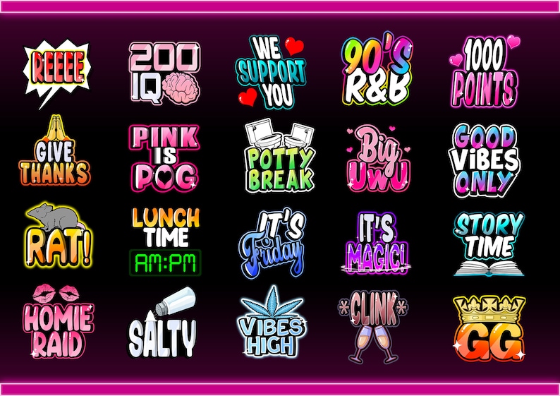 CUSTOM TEXT EMOTE 1x - Etsy