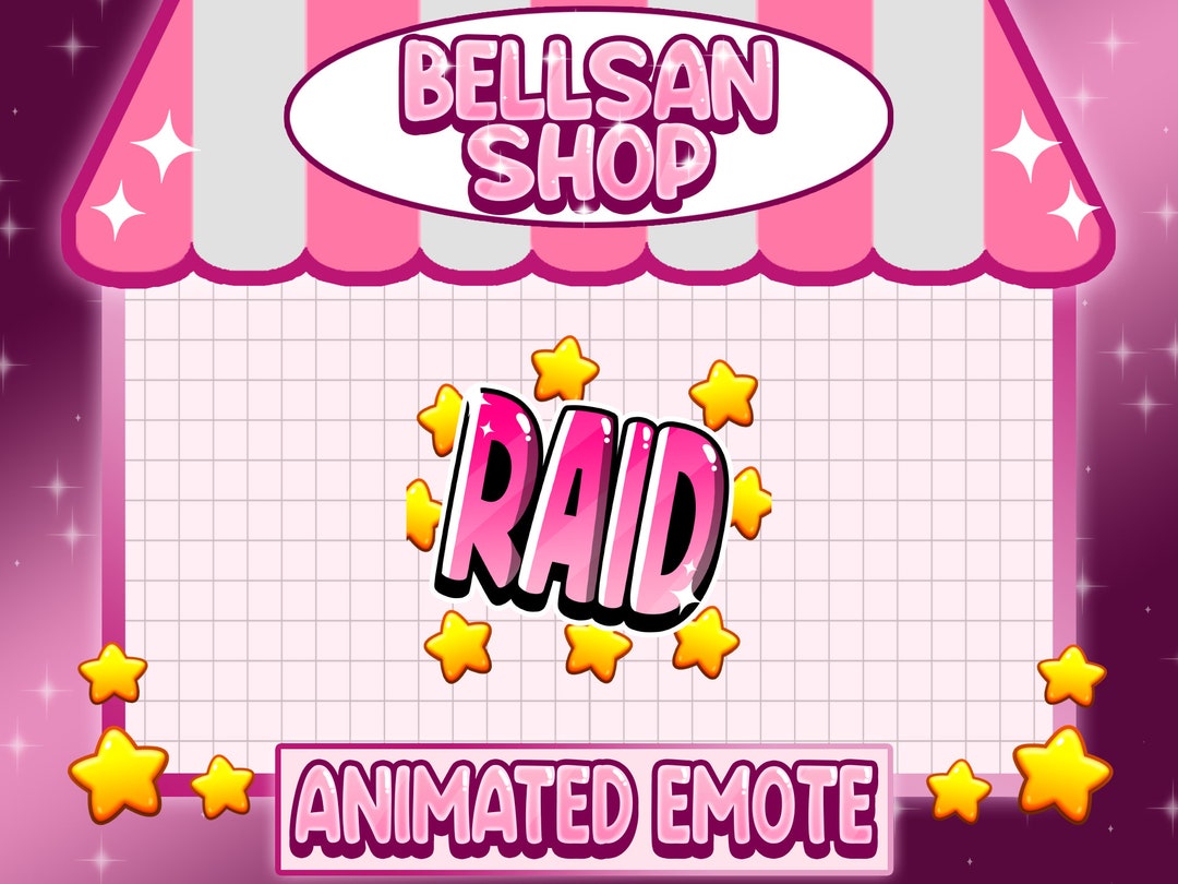Pink Stars Raid Animated Emote for Twitch/discord (GIF) - Etsy