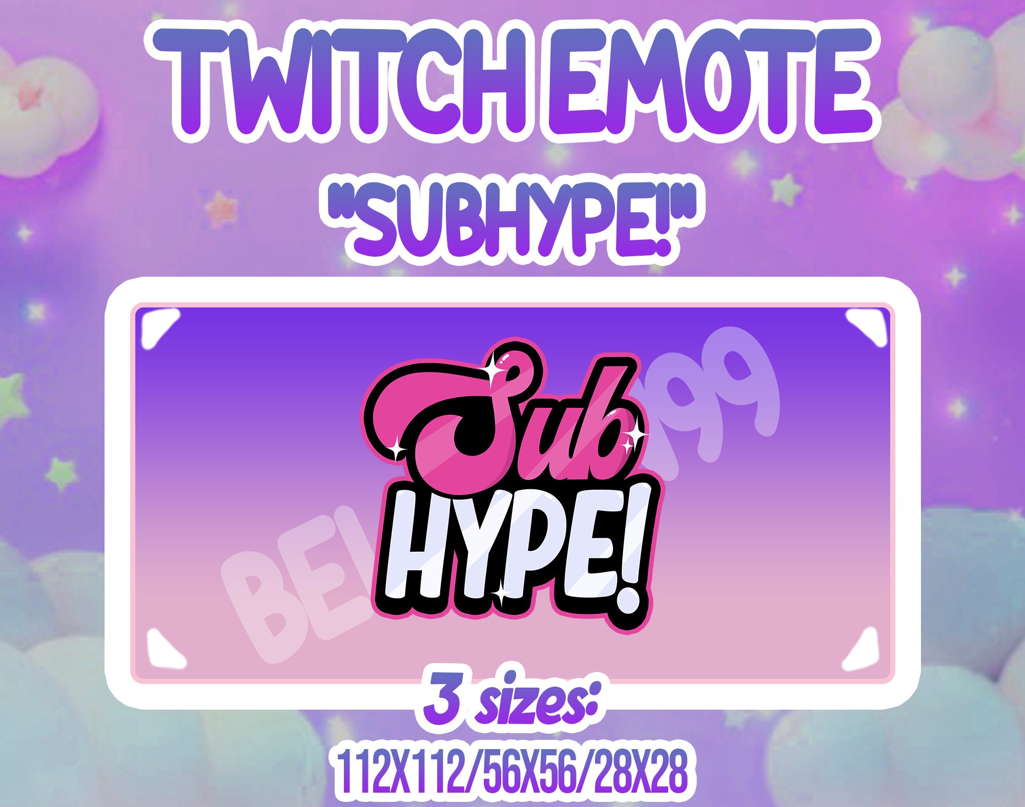 Twitch Emote SUB HYPE | Etsy