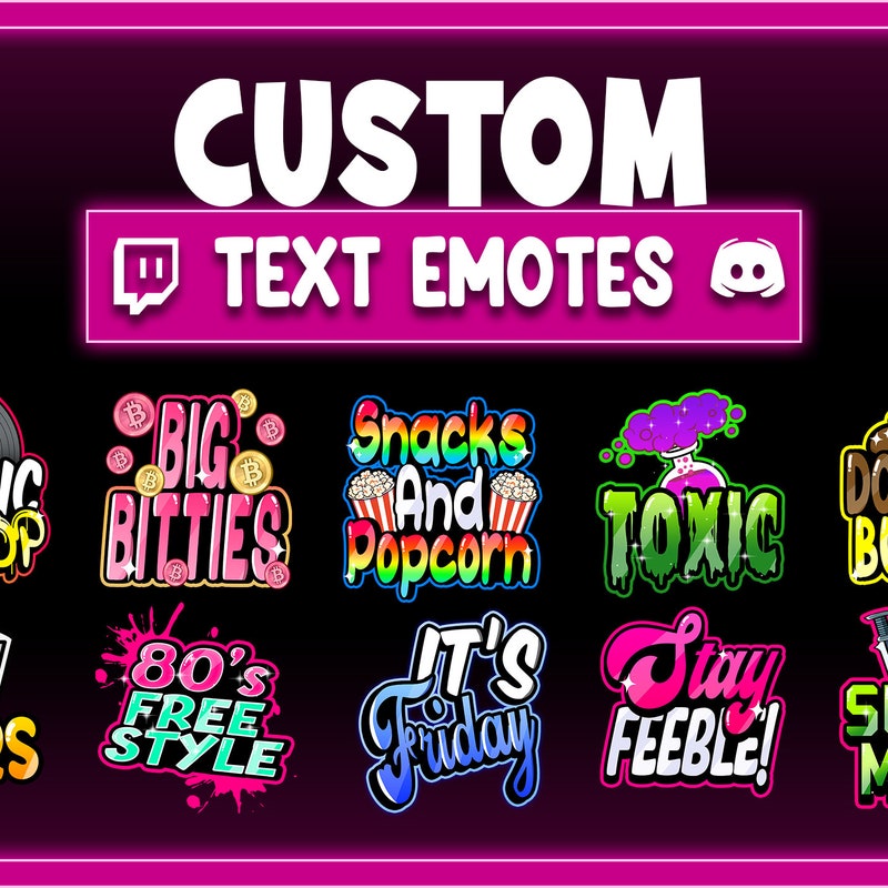 Discord Emote Text Custom - Etsy