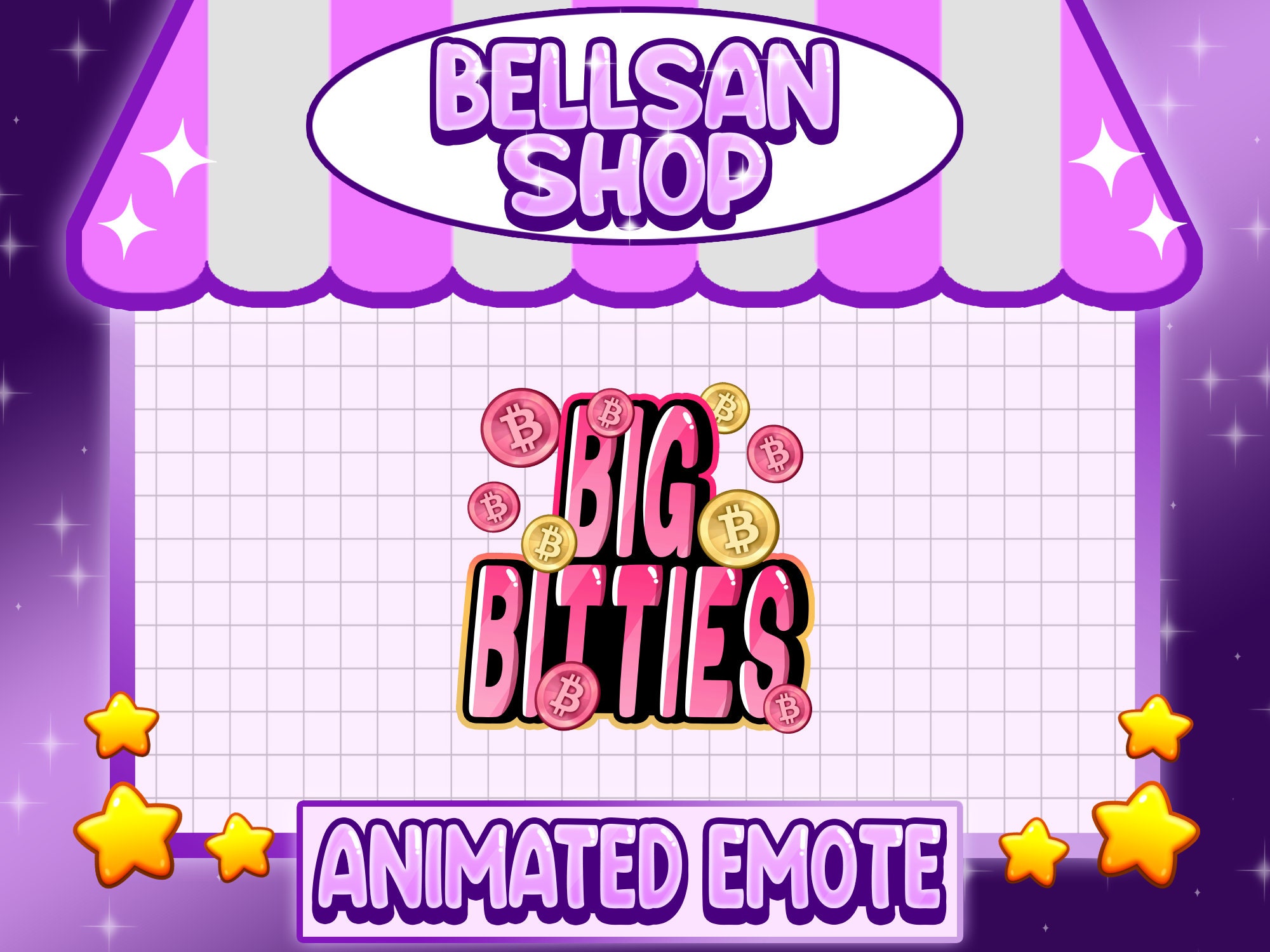 ANIMATED EMOTE / BIG Bitties Rain Emote / Bitties Rain / Bits Emote ...