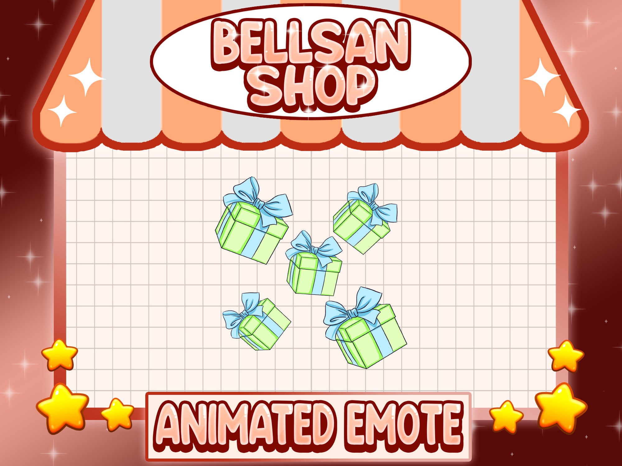 ANIMATED EMOTE Gifts Falling / Green Gifts / Presents / Green , Blue ...