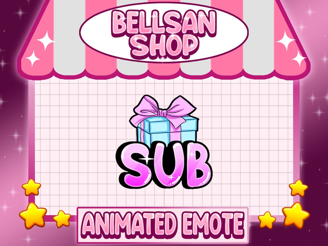 ANIMATED EMOTE / Gifted Sub, Animated Sub Emote, Sub Emote, Emote for ...