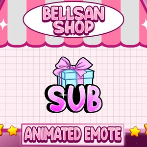 ANIMATED EMOTE / Gifted Sub, Animated Sub Emote, Sub Emote, Emote for ...