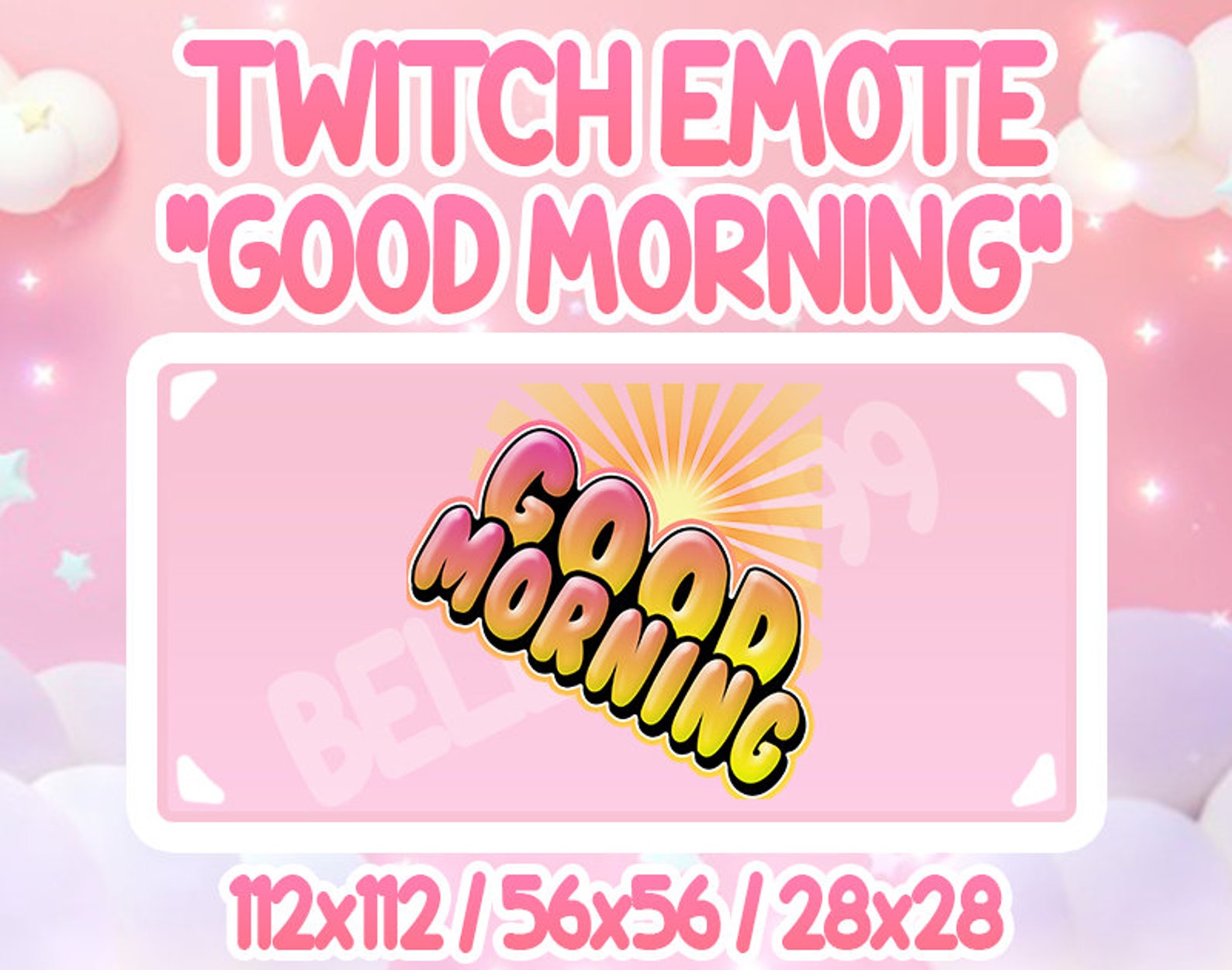 Twitch Emote GOOD MORNING | Etsy