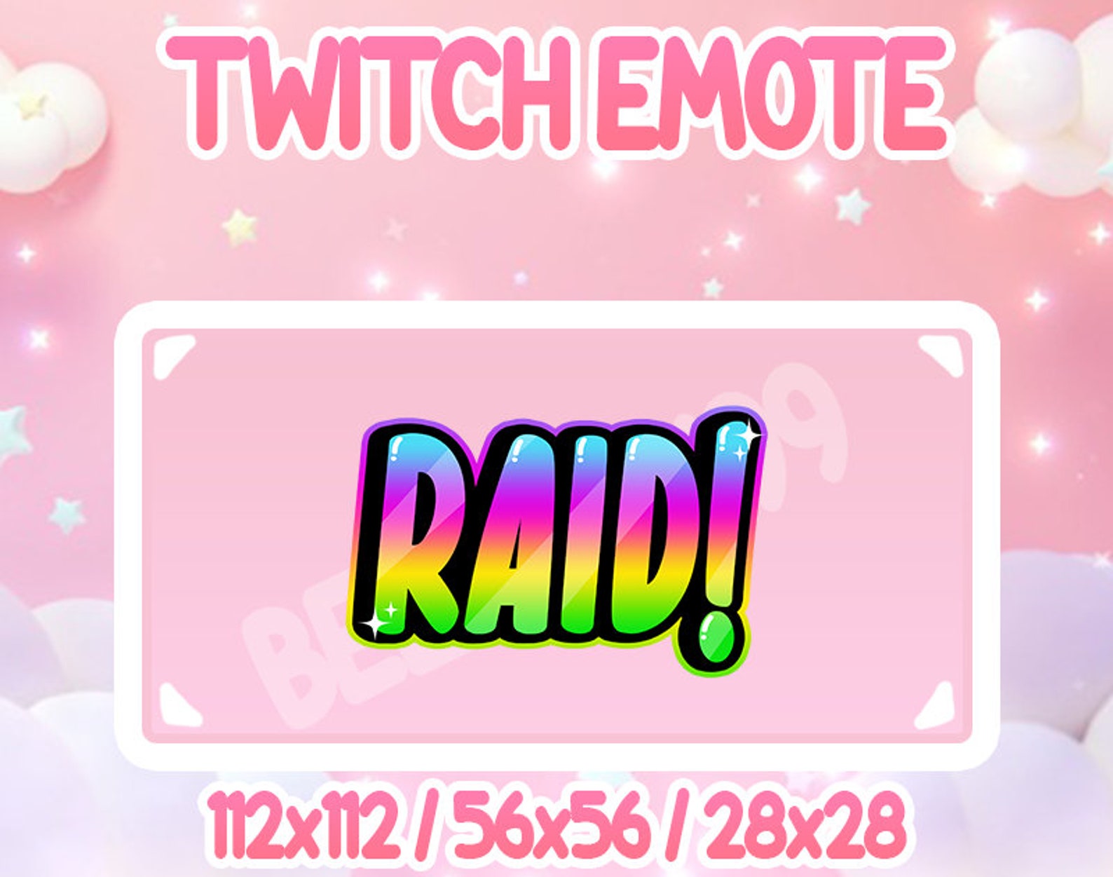 Twitch Emote RAID - Etsy