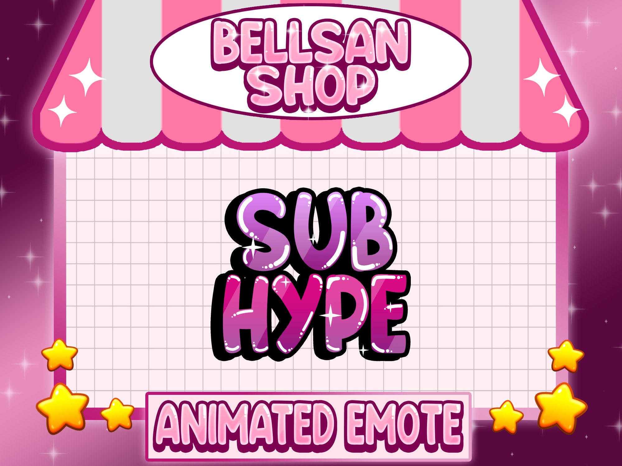 ANIMATED EMOTE Sub Hype, Animated Sub Hype Emote, Sub Hype Sparkle ...