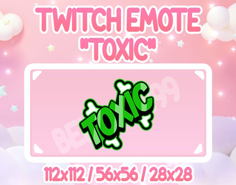 Twitch Emote TOXIC - Etsy