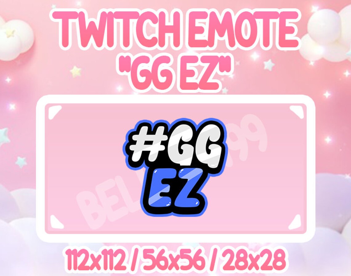 Twitch Emote GG EZ | Etsy