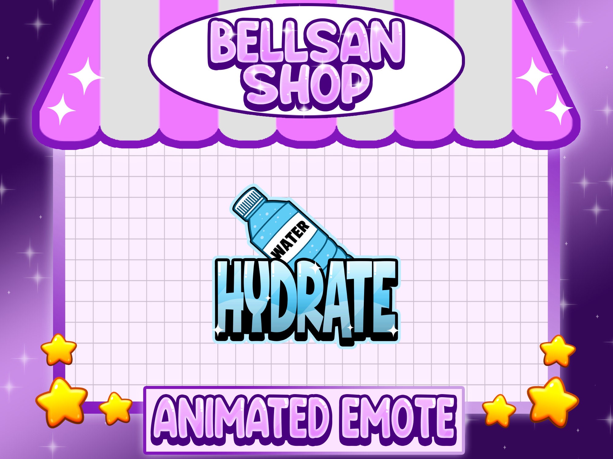 TWITCH EMOTE ANIMATED Hydrate - Etsy