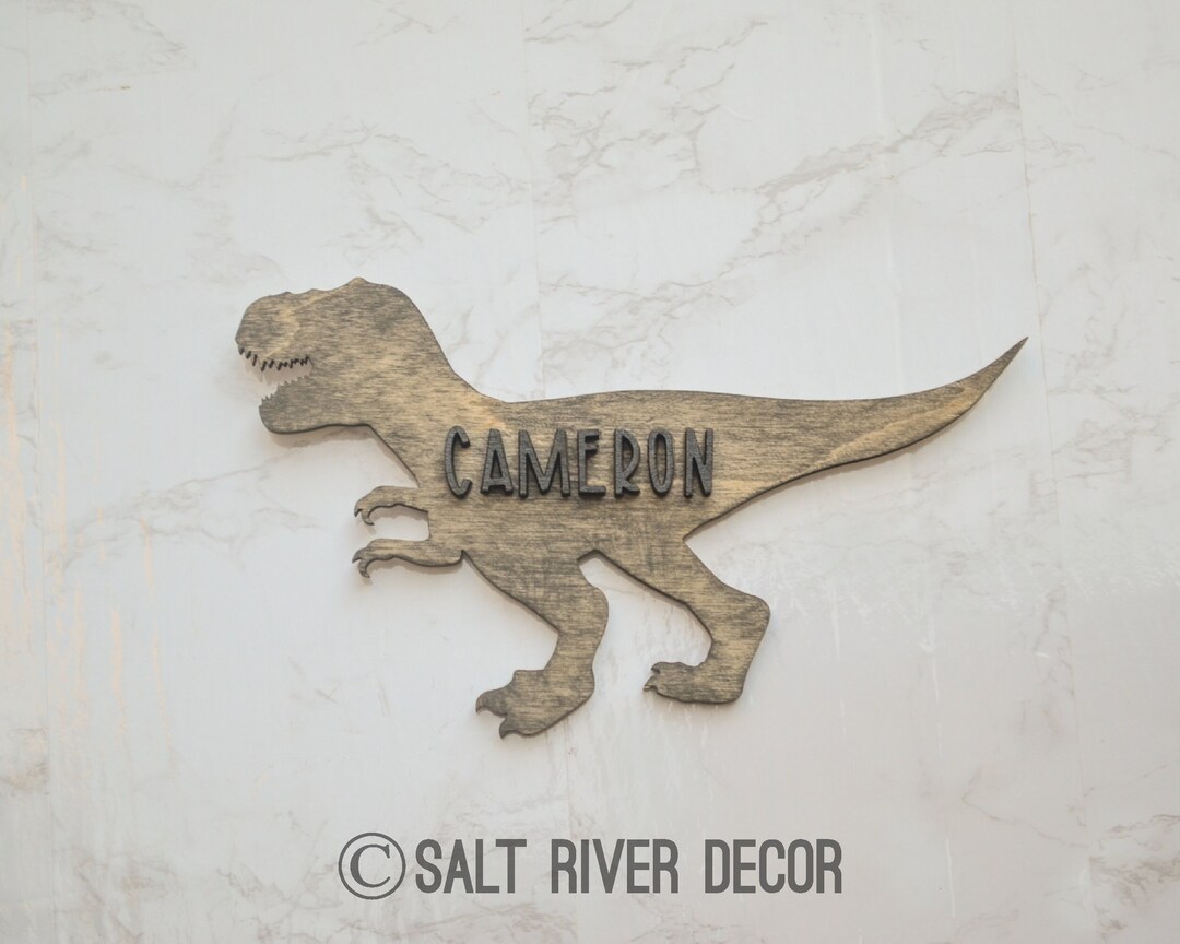 Tyrannosaurus Rex Name Sign Personalized T-rex Dinosaur Wood Sign ...