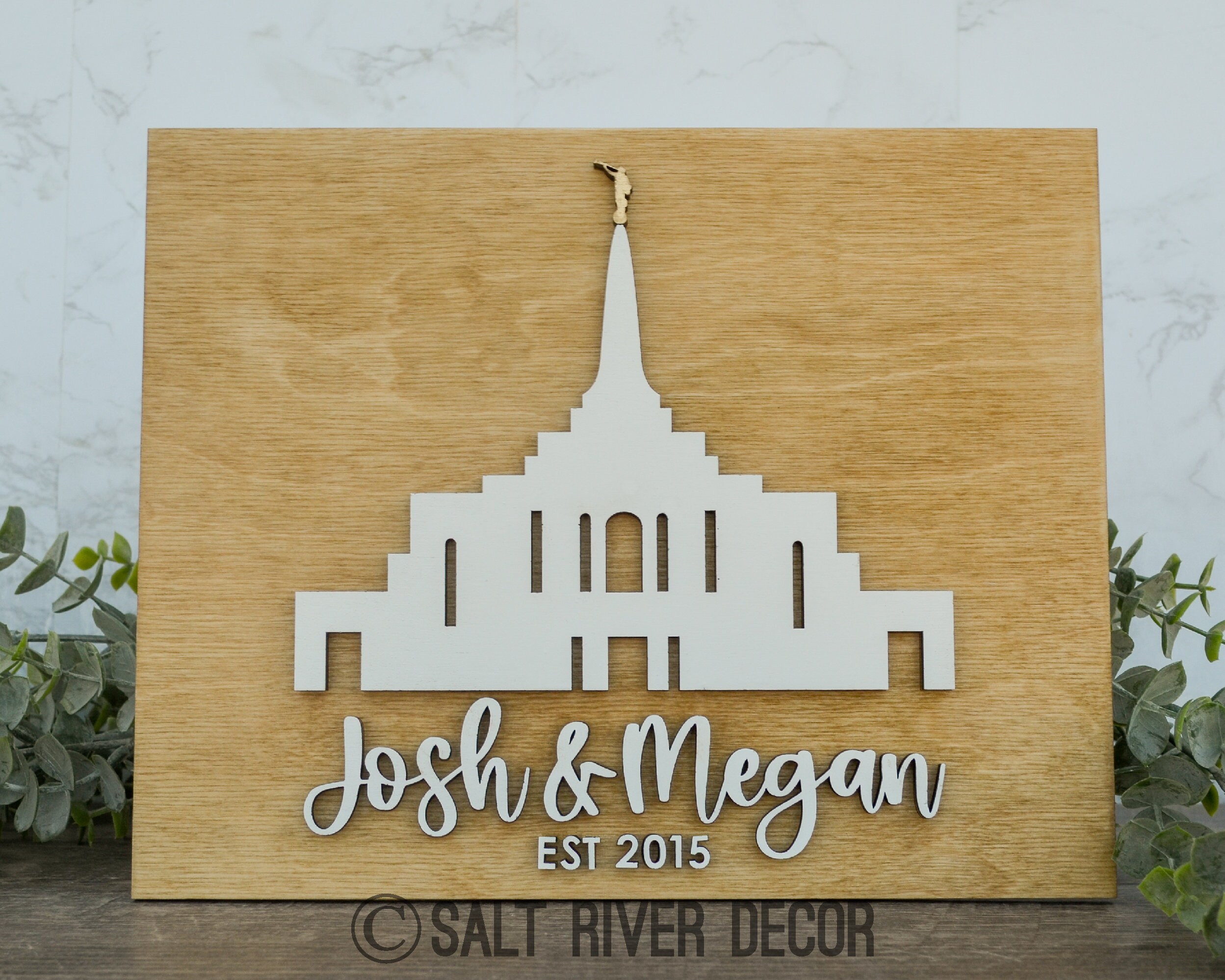 Custom LDS Gilbert AZ Temple Sign Personalized LDS Home Decor 3D Wood ...