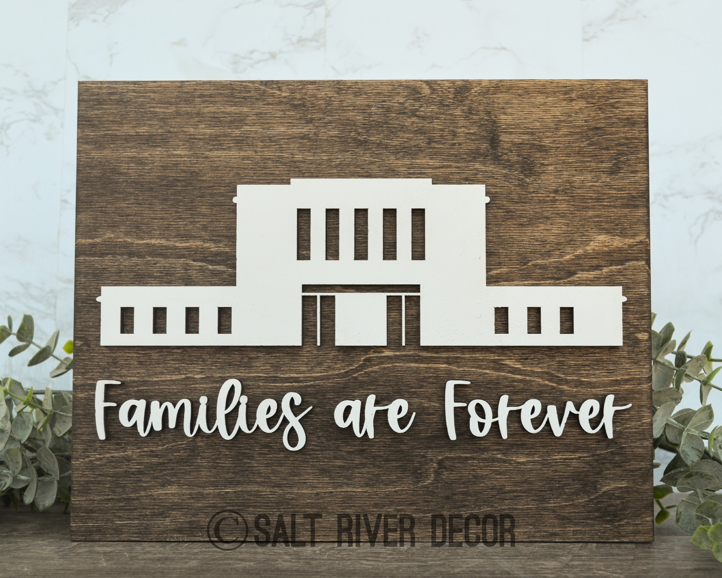 Custom LDS Mesa AZ Temple Sign Personalized LDS Home Decor 3D Wood Sign ...