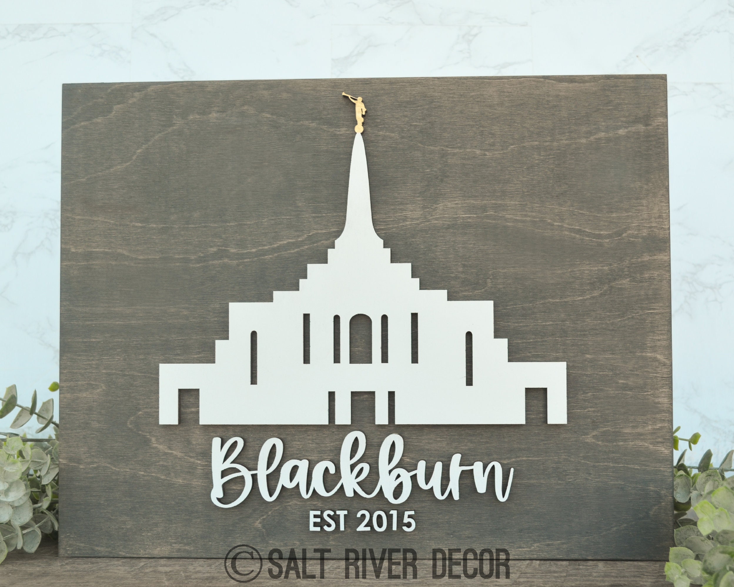 Custom LDS Gilbert AZ Temple Sign Personalized LDS Home Decor 3D Wood ...