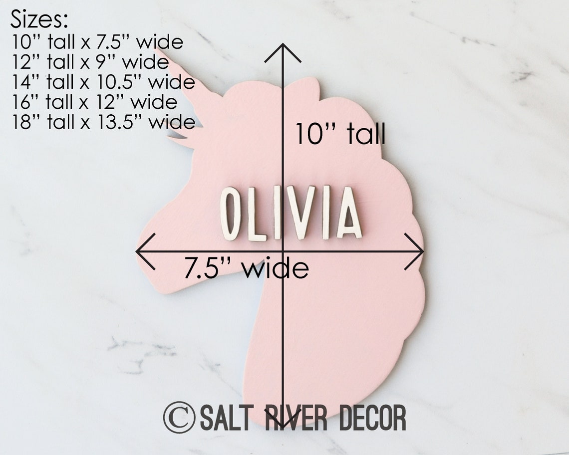 Personalized Unicorn Name Sign Unicorn Wood Sign Custom Name Sign ...