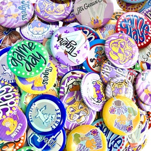 2.3 or 3 Inch Purple Game Day Button With Pin - School State College ...