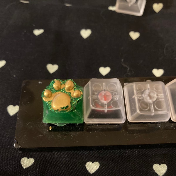 Green and Gold Keycaps - Etsy