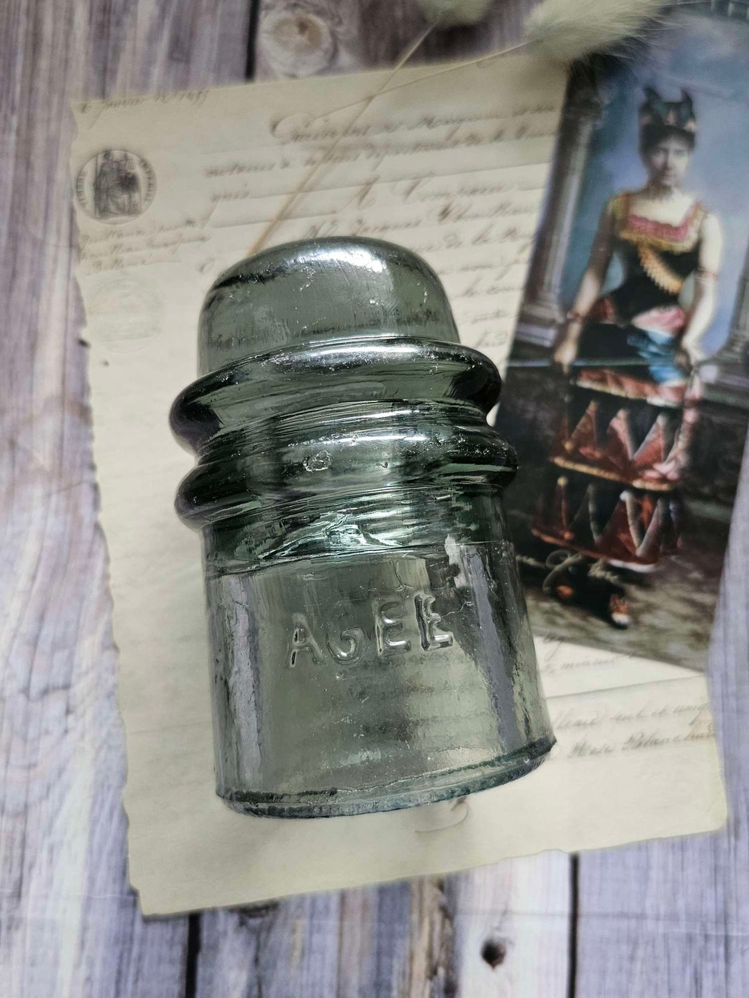 Vintage Smoky Gray Insulator 1900's AGEE Australian Made Grey ...