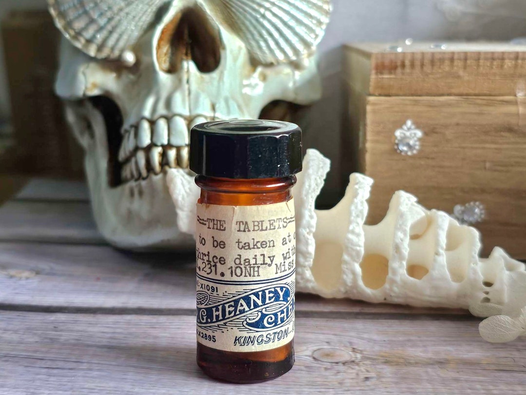 Original Label! Vintage Medicine Bottle! "the Tablets" R.G. Heaney ...