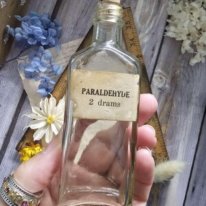 Original Label Vintage Medicine Bottle Paraldehyde 2 Drams Original ...