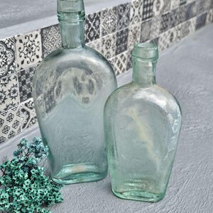 X2 FANTASTIC Antique Flask Bottles With Rustic Character! | 1800s ...